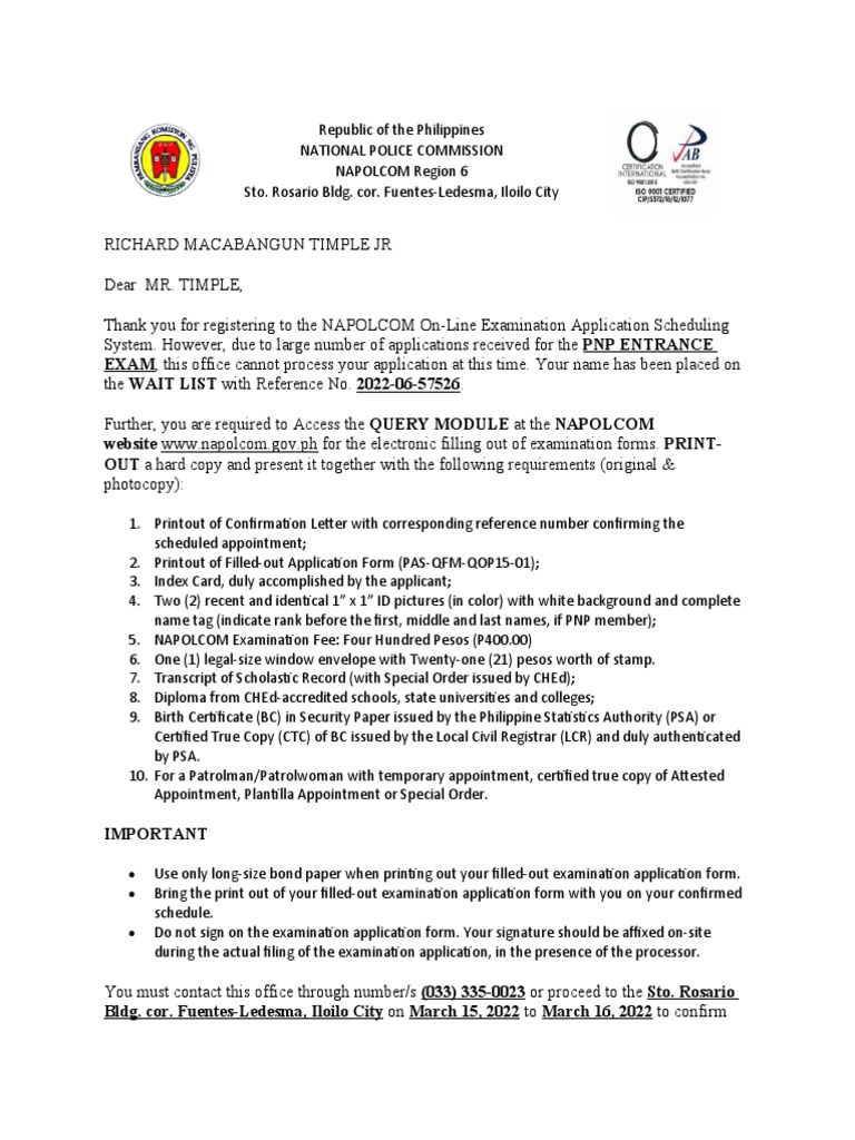 Napolcom | PDF | Written Communication