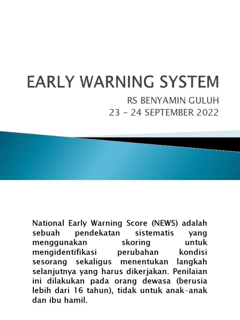 Materi Early Warning System | PDF