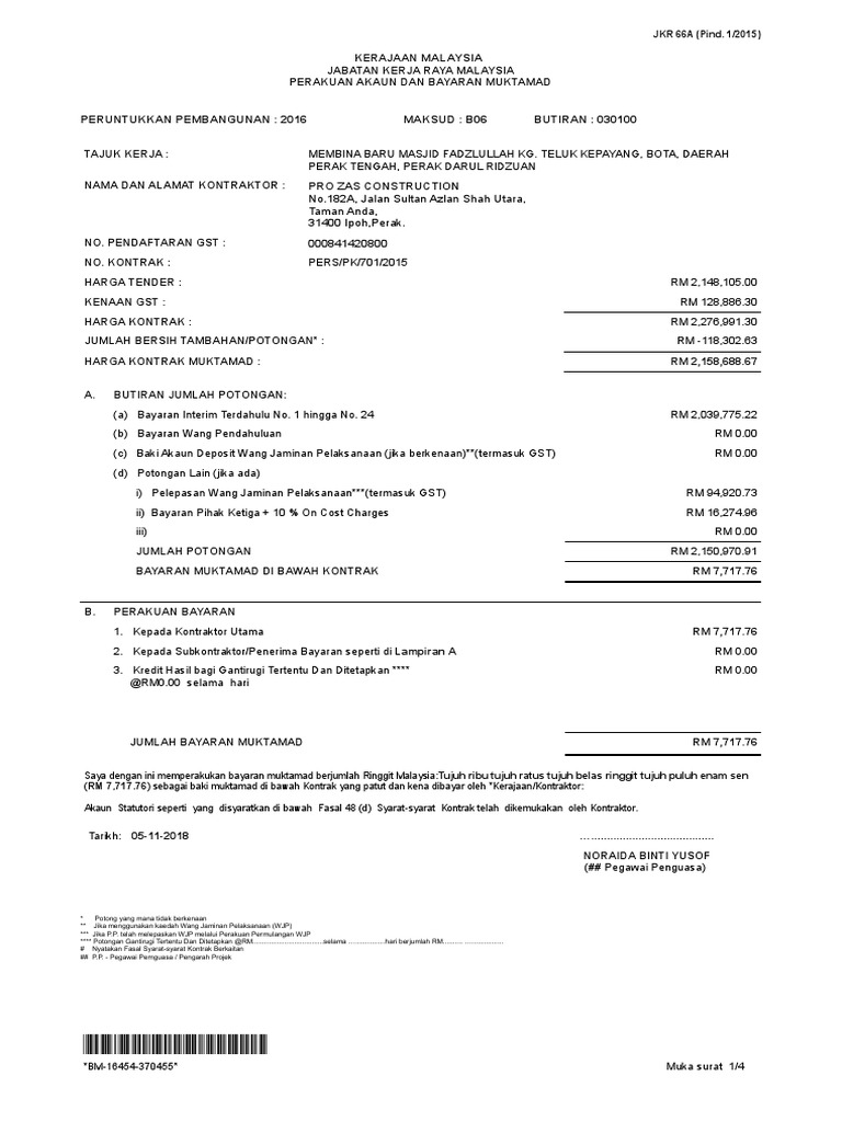 JKR 66A Pind 1 2015 | PDF