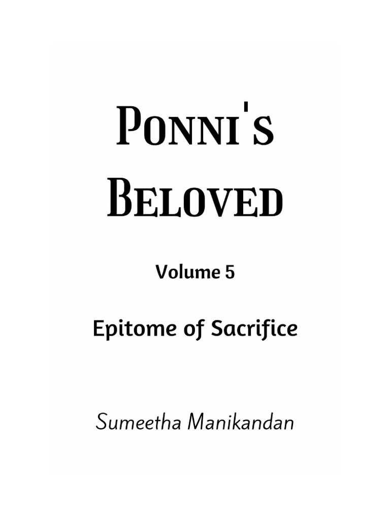 Epitome of Sacrifice - Ponni's Beloved Volume 5 | PDF