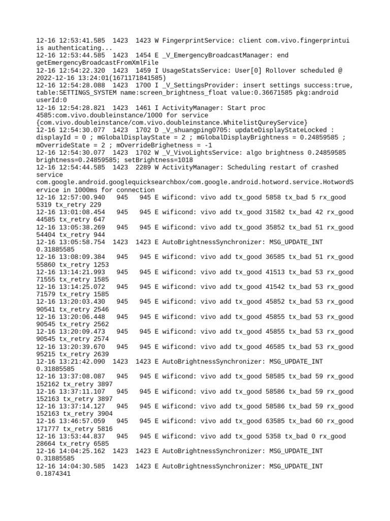 Log Pdf Android Operating System Java Programming Language 3840