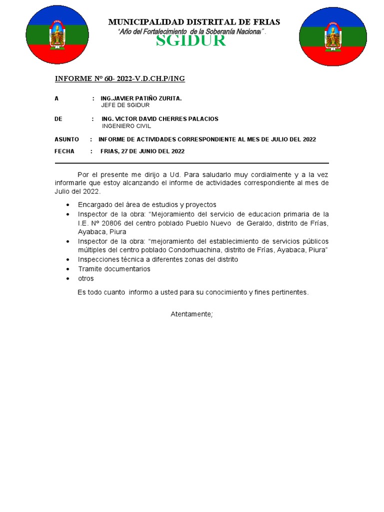 Informe #059-Informe de Pago Julio | PDF