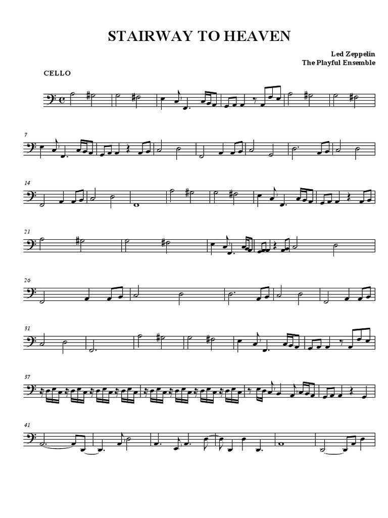 Stairway To Heaven Cello - Compress | PDF