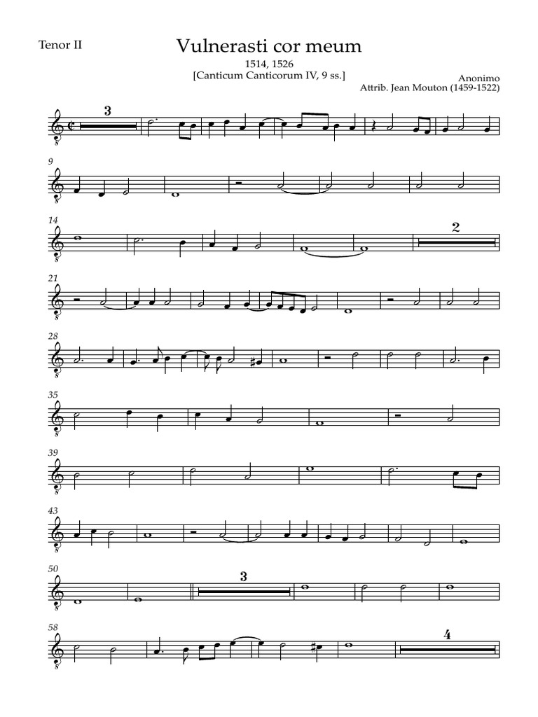 Vulnerasti Cor Meum Instrumentos - Tenor II - 2022-06-01 1055 - Tenor ...