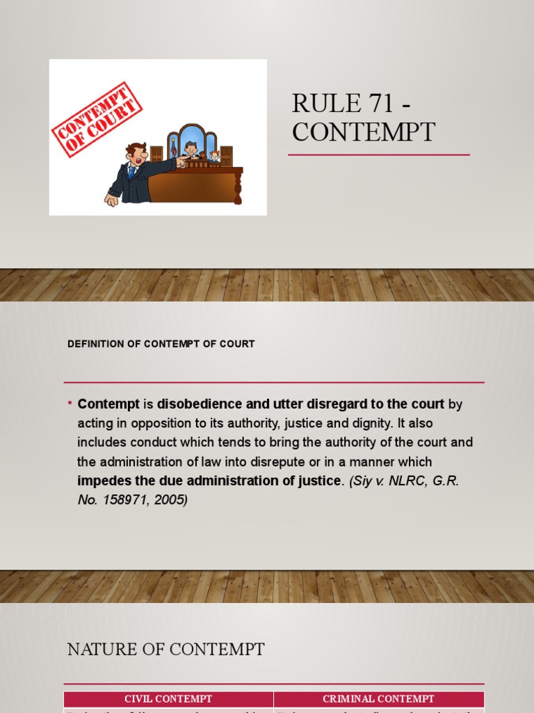 Rule 71 Contempt | PDF | Contempt Of Court | Injunction