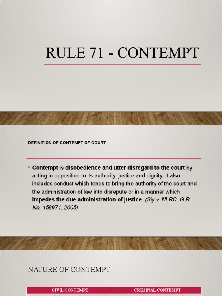 Rule-71-Contempt | PDF | Contempt Of Court | Government