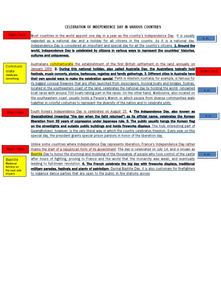 Global Independence Day Celebrations | PDF | Independence Day (United ...