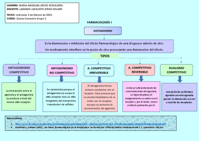 Tipos de Antagonismo | PDF | Receptor Antagonista | Farmacología