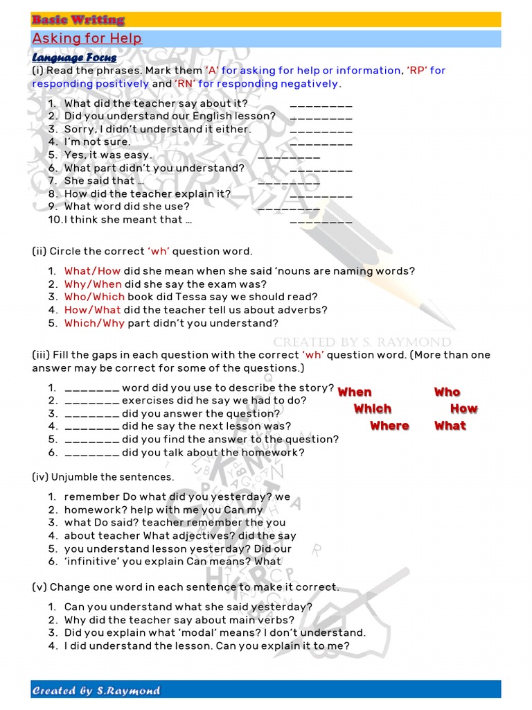 Asking For Help Getting and Giving Advice Thank-You Letters | PDF ...