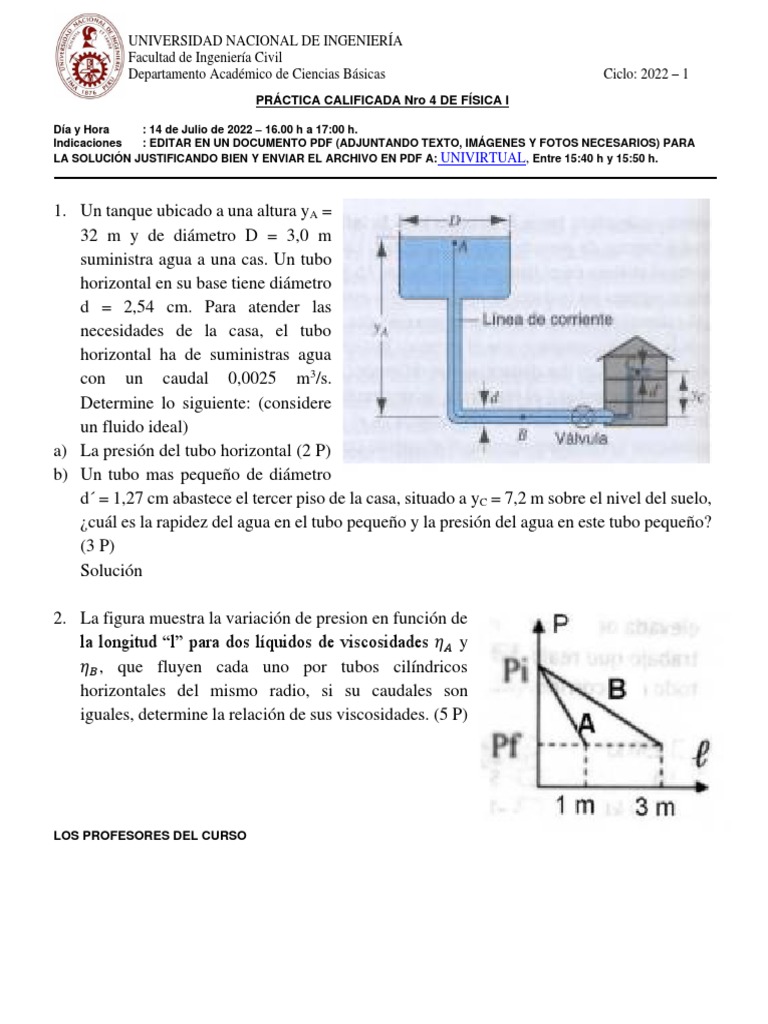 PC4 Física 1 2022-1 | PDF