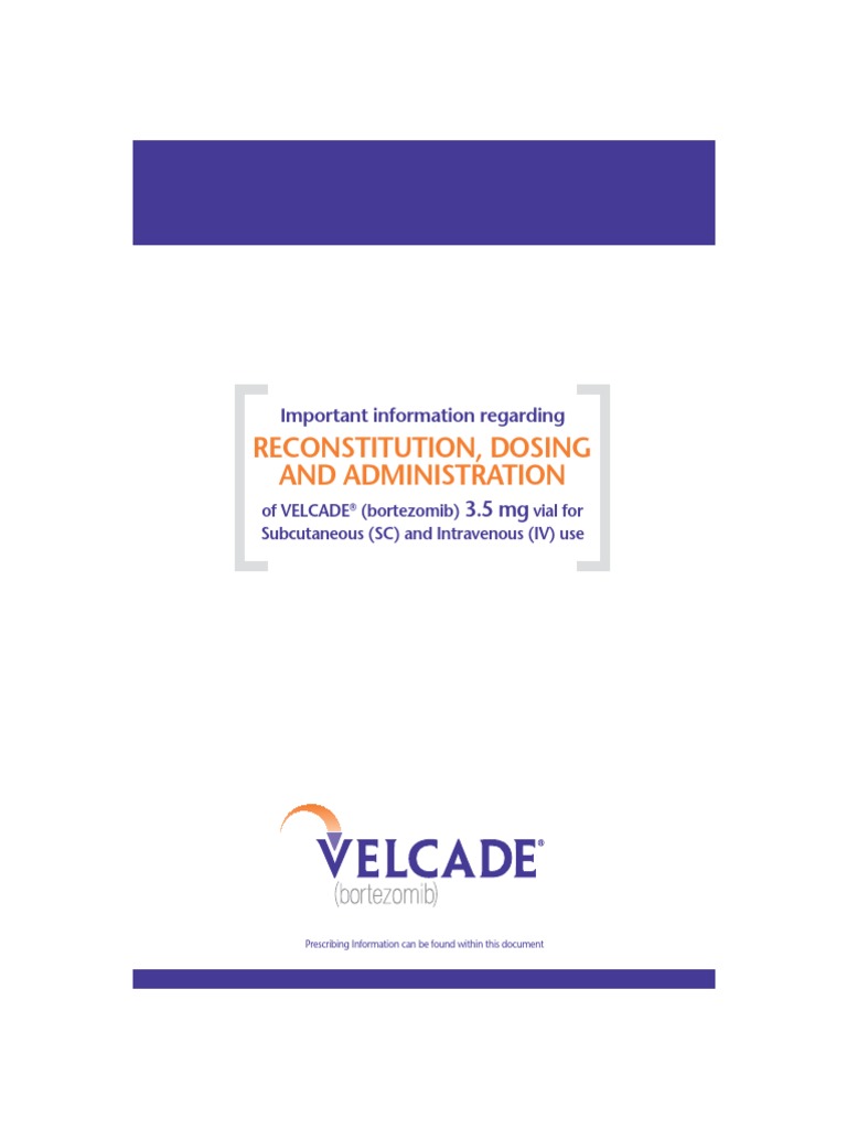 Velcade - HCP - Reconstitution Dosing Administration Booklet - v1 09 15 ...