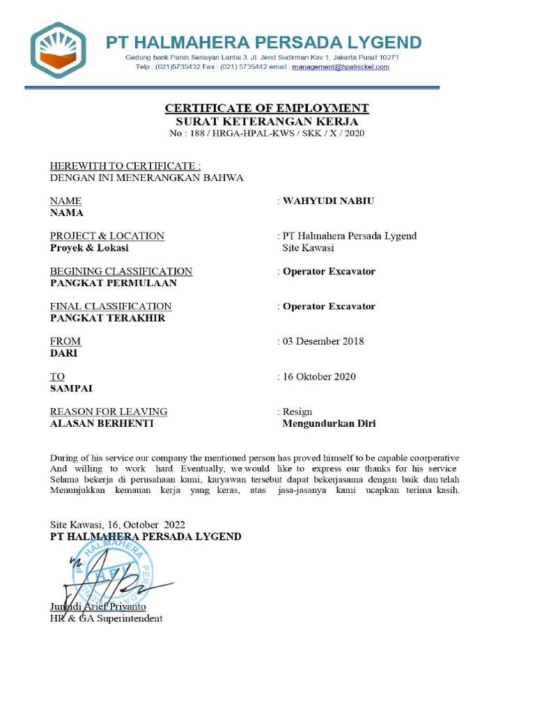 SPK PT HPL TTD | PDF