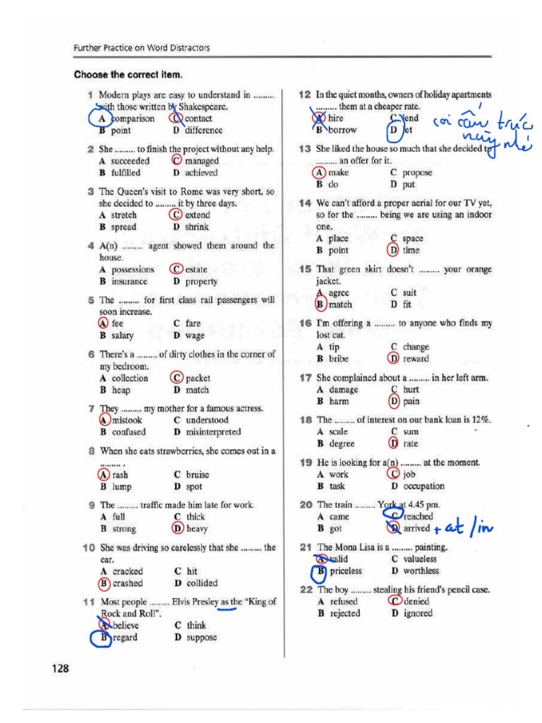 Vocabulary Practice | PDF