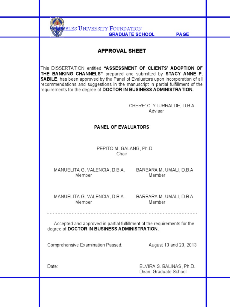 Dissertation Format | PDF | Theorem | Thesis