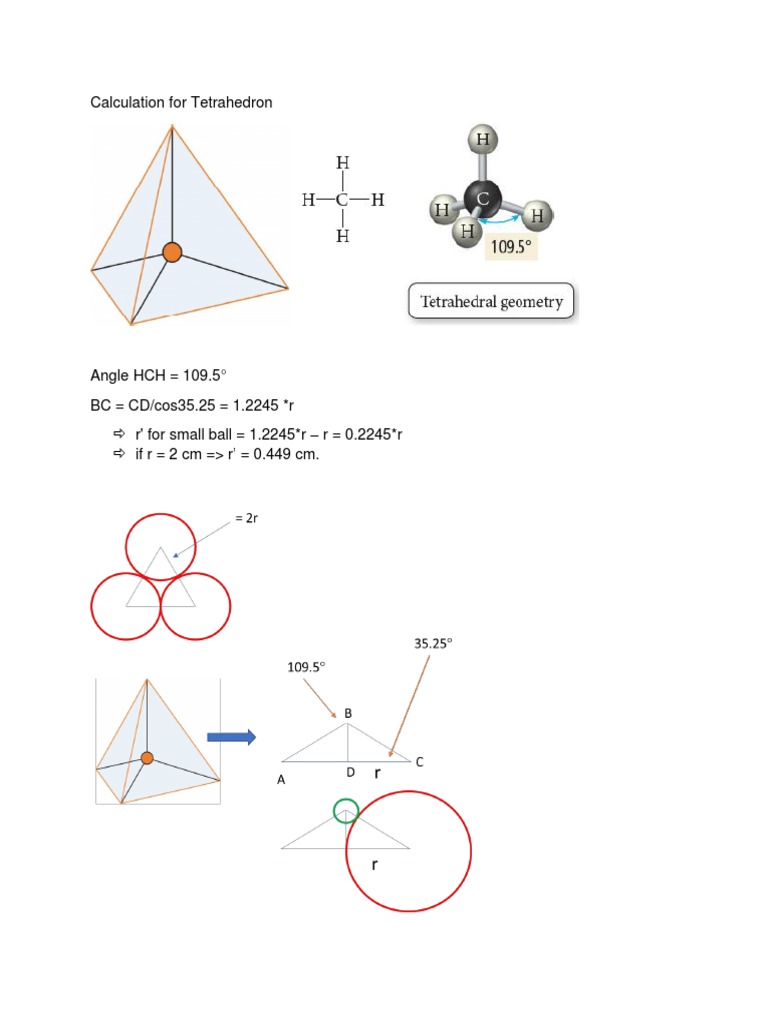 Calculation For Tetrahedron | PDF