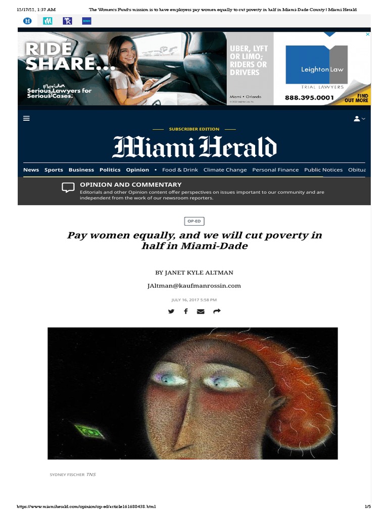 Equal Pay to Halve Miami-Dade Poverty | PDF | Miami Dade County