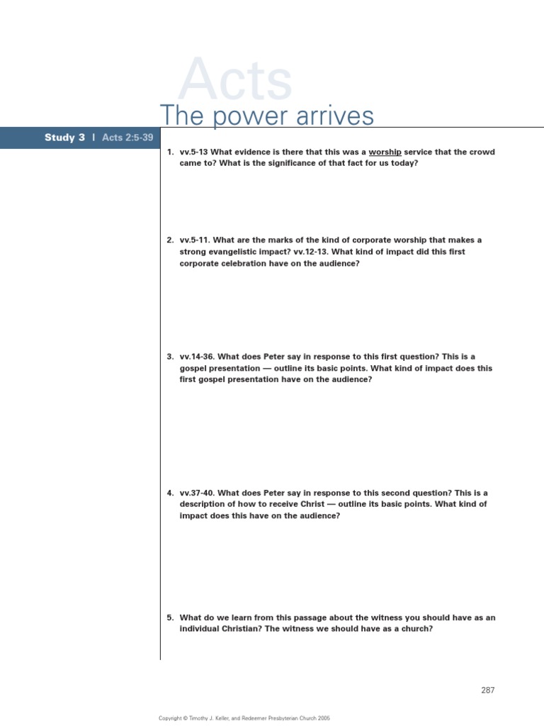 Acts Study 03 | PDF | Jesus | Holy Spirit