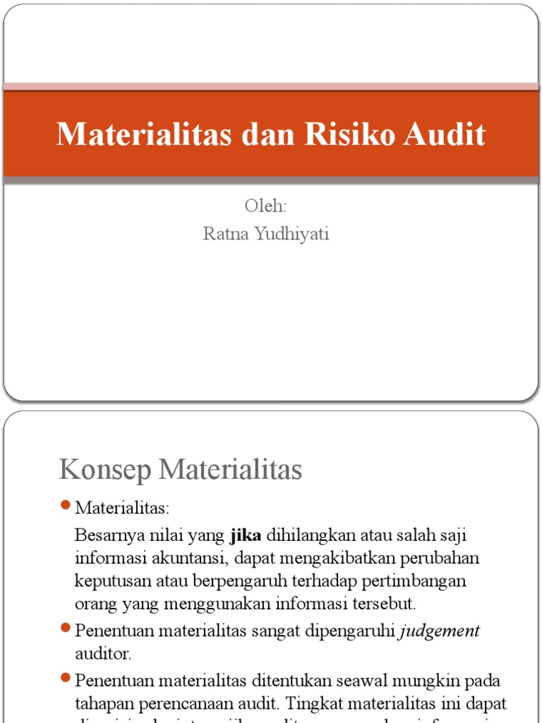 MATERIALITAS DAN RISIKO AUDIT | PDF
