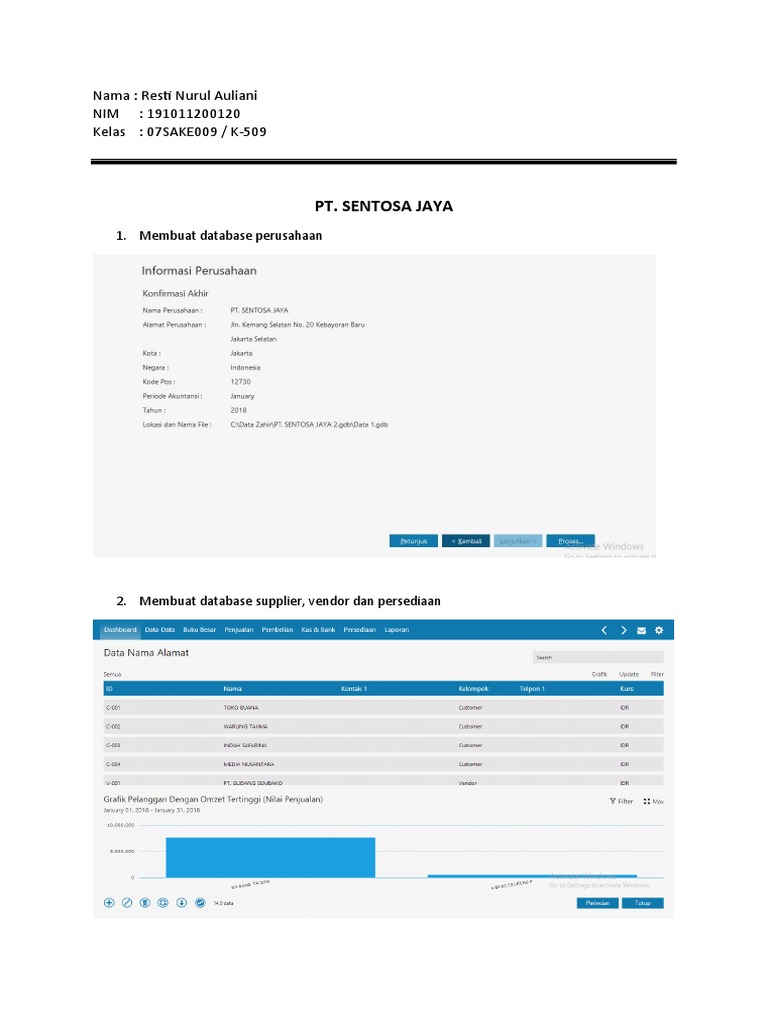 Databases and Reports for PT. Sentosa Jaya | PDF