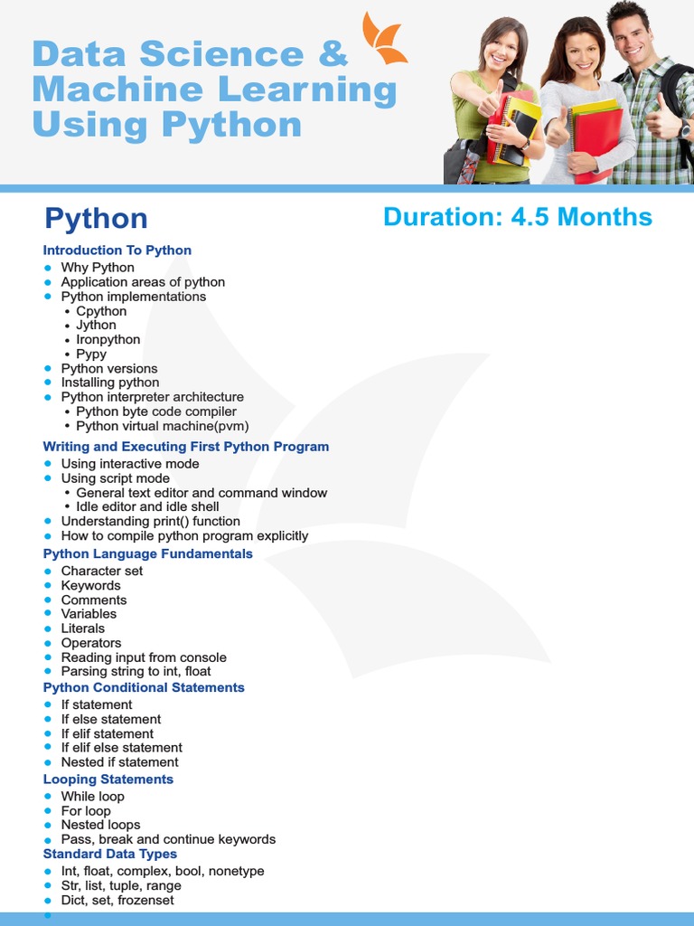 Data Science And Machine Learning Using Python Cdr Pdf Python Programming Language Sql