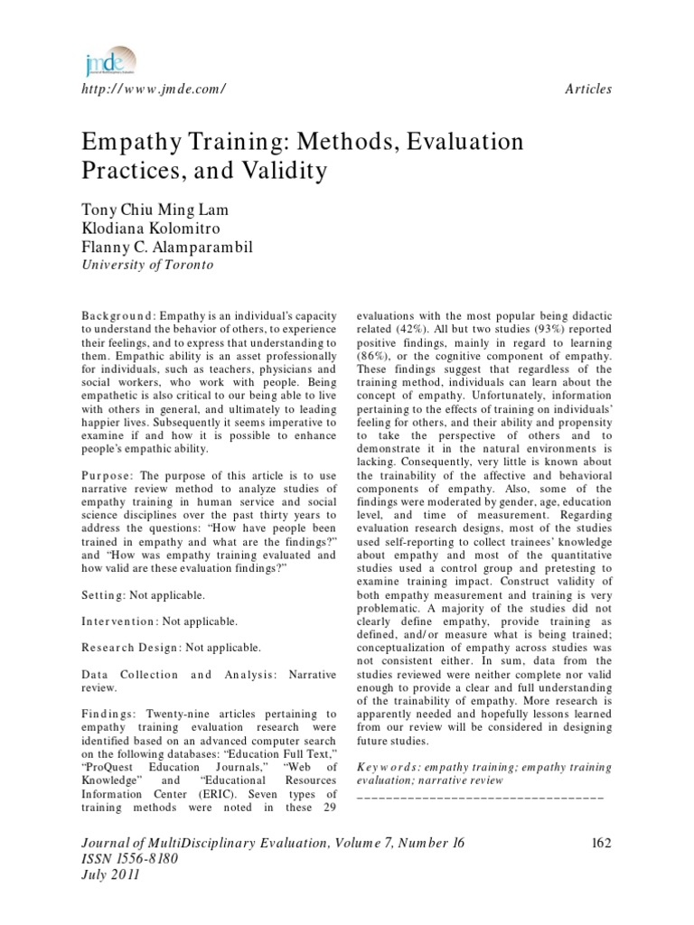 Empathy Training | PDF | Empathy | Cognition