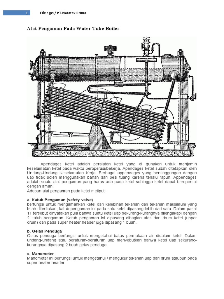 Alat Pengaman pada Water Tube Boiler | PDF | Griya & Taman