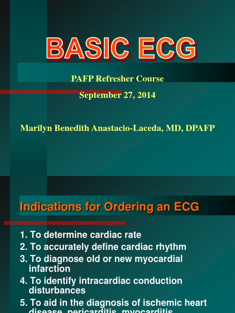 ECG Indications and Basics Overview | PDF | Electrocardiography ...