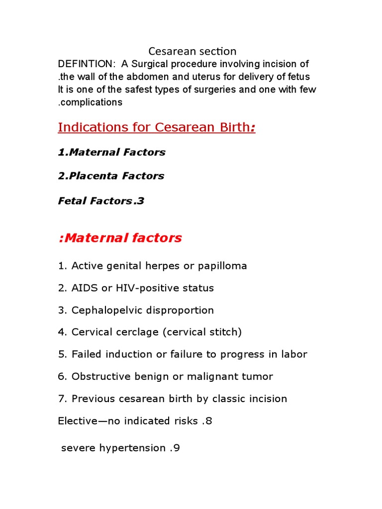Cesarean Section | PDF | Caesarean Section | Anesthesia