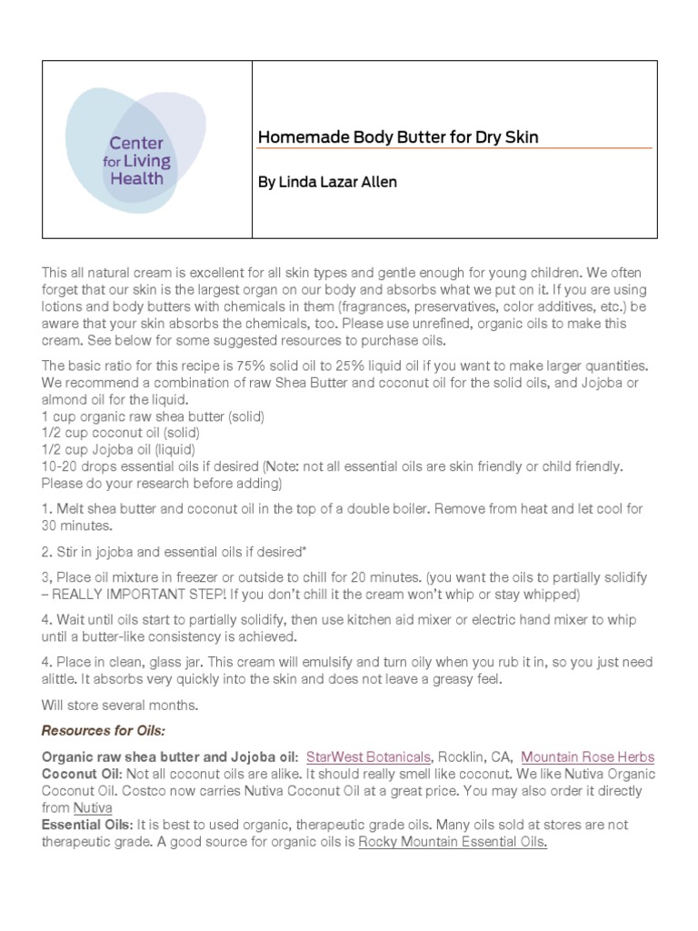 Body Butter Recipe | PDF