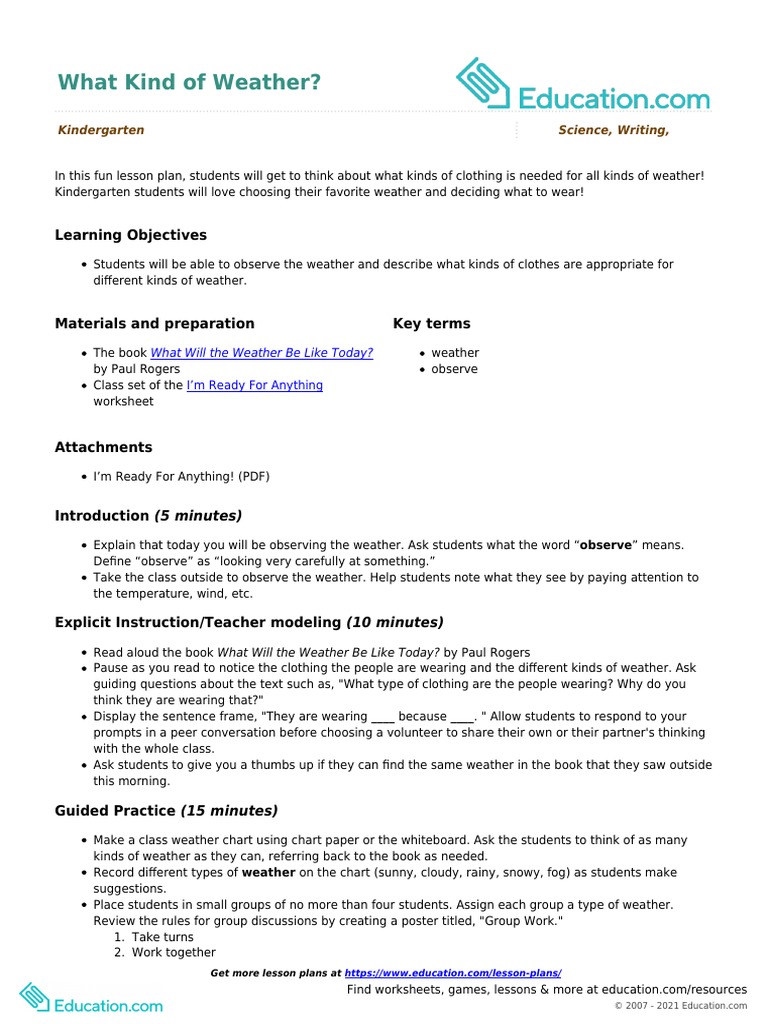 Usr Local Src Education Com Files Static Lesson Plans What Kind Of