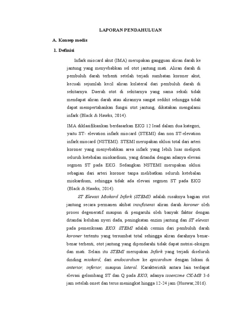 Patofisiologi Infark Miokard Akut dengan Elevasi Segmen ST (STEMI) | PDF