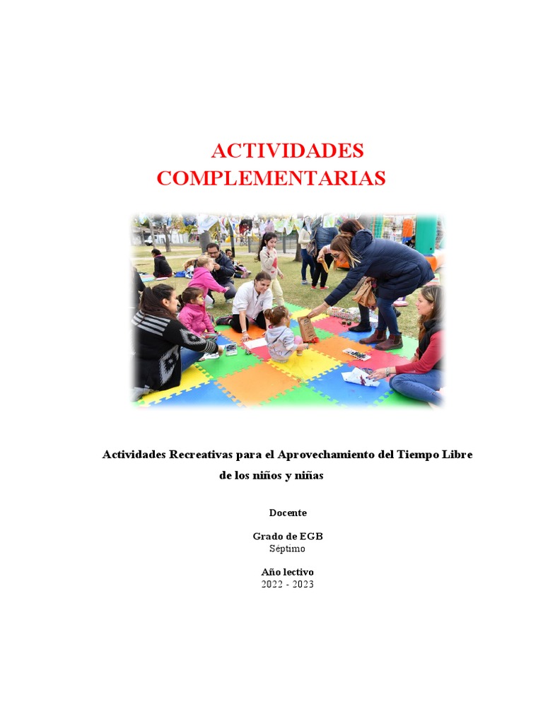 Actividades Complementarias 1 | PDF