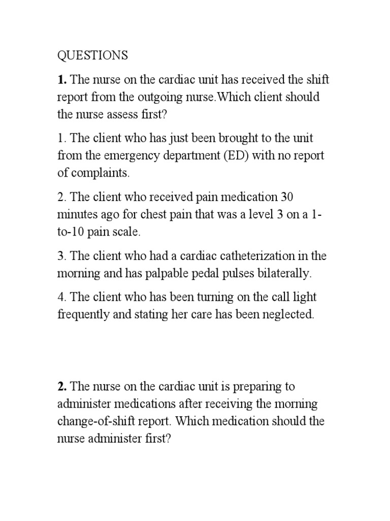 Cardio Quiz | PDF | Heart | Myocardial Infarction