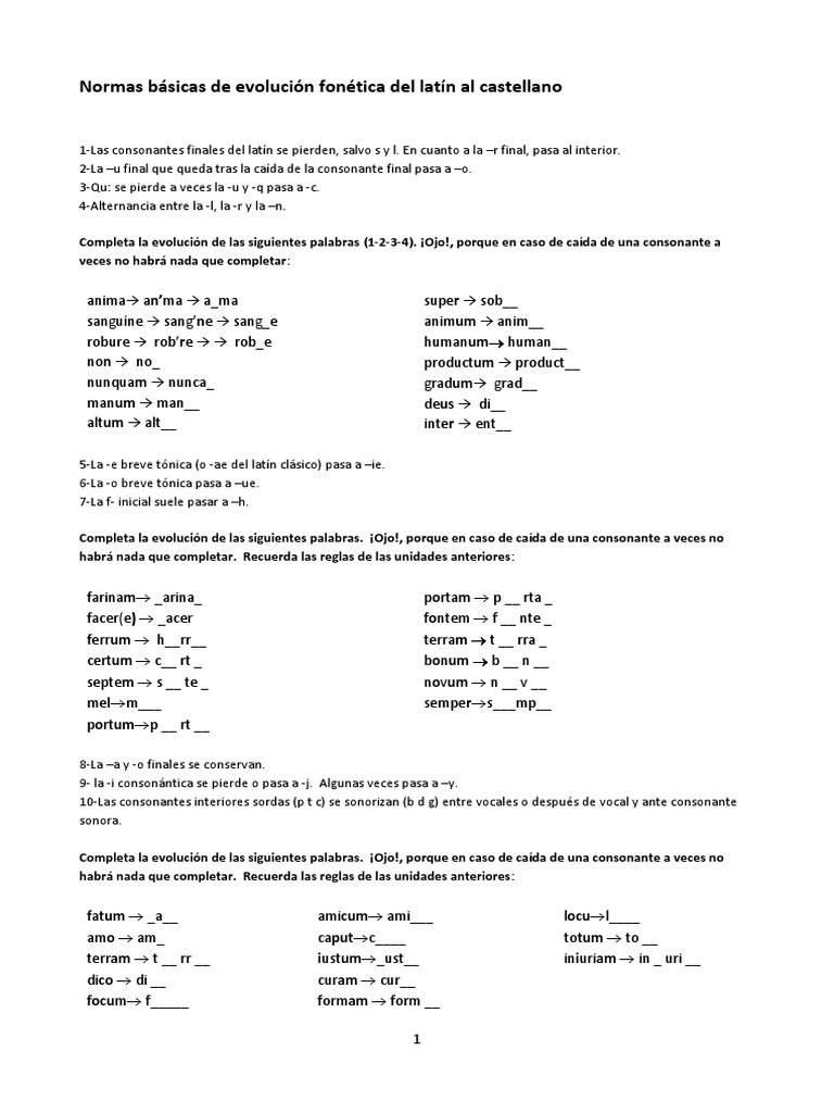 Evolucion Fonetica | PDF | Lenguas de Europa | Escritura latina