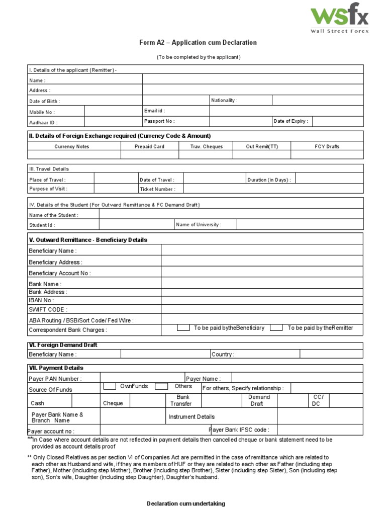 Form A2 Cum Declaration New | PDF | Banks | Cheque