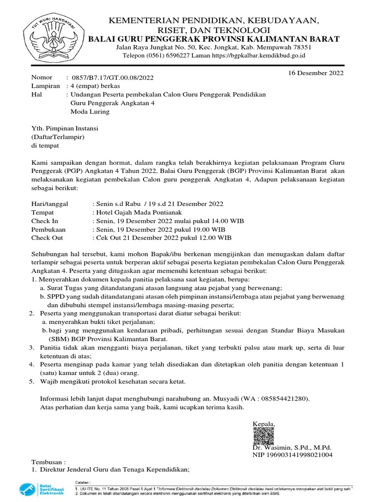 Pembekalan Calon Guru Penggerak 2022 | PDF
