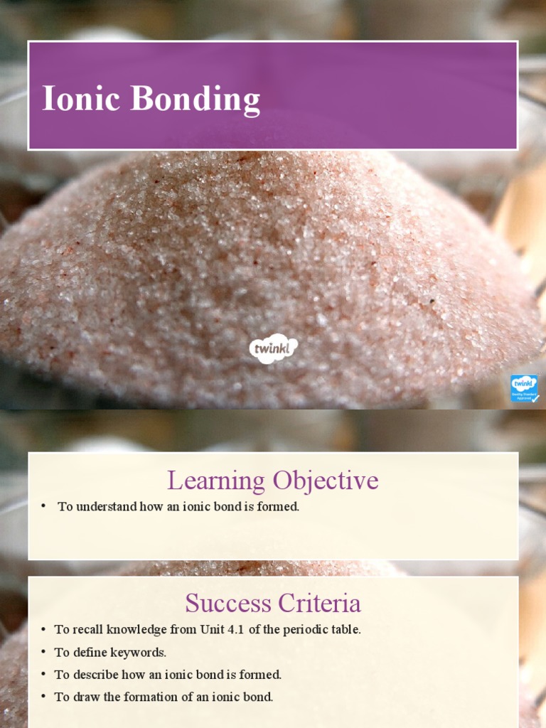 Ionic Bonding Presentation | Download Free PDF | Ion | Ionic Bonding