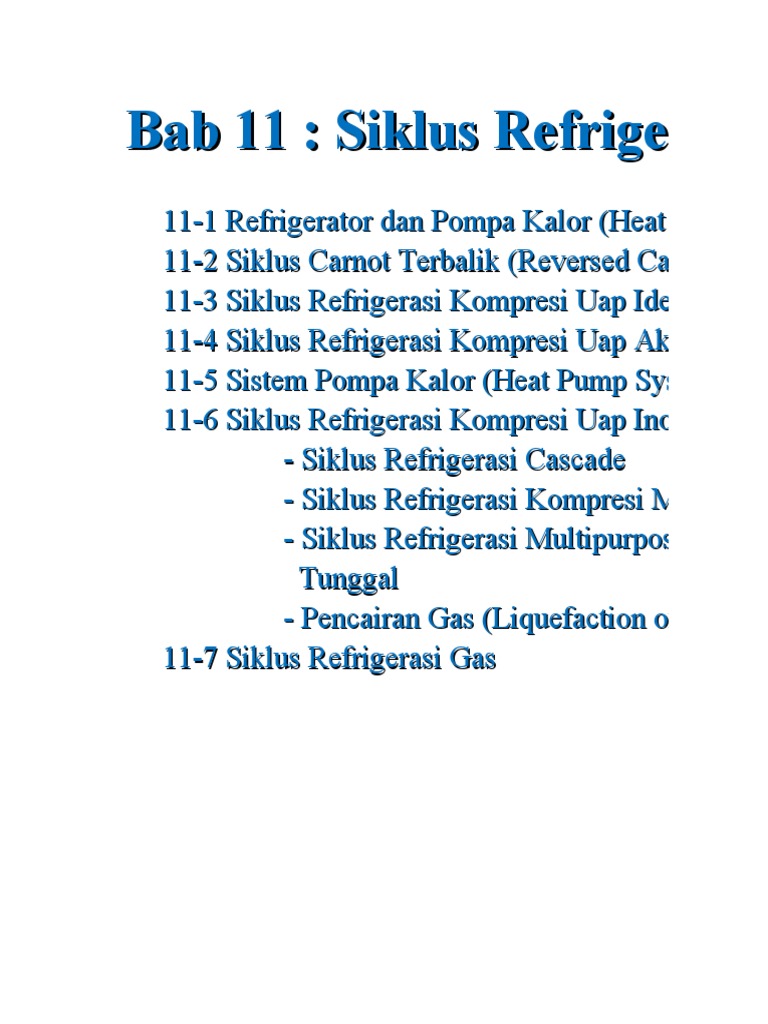 SIKLUS REFRIGERASI | PDF