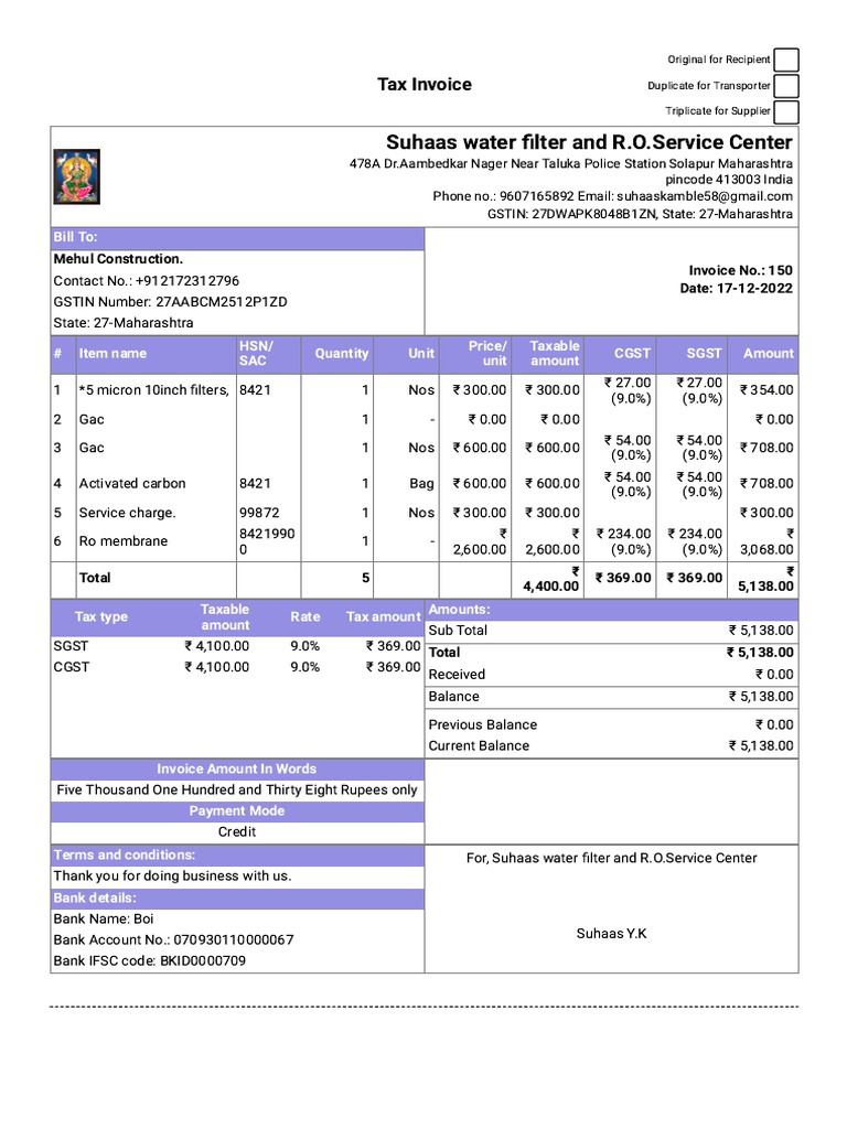 Mehul Construction. - 150 - 17-12-2022 | PDF | Invoice | Economies