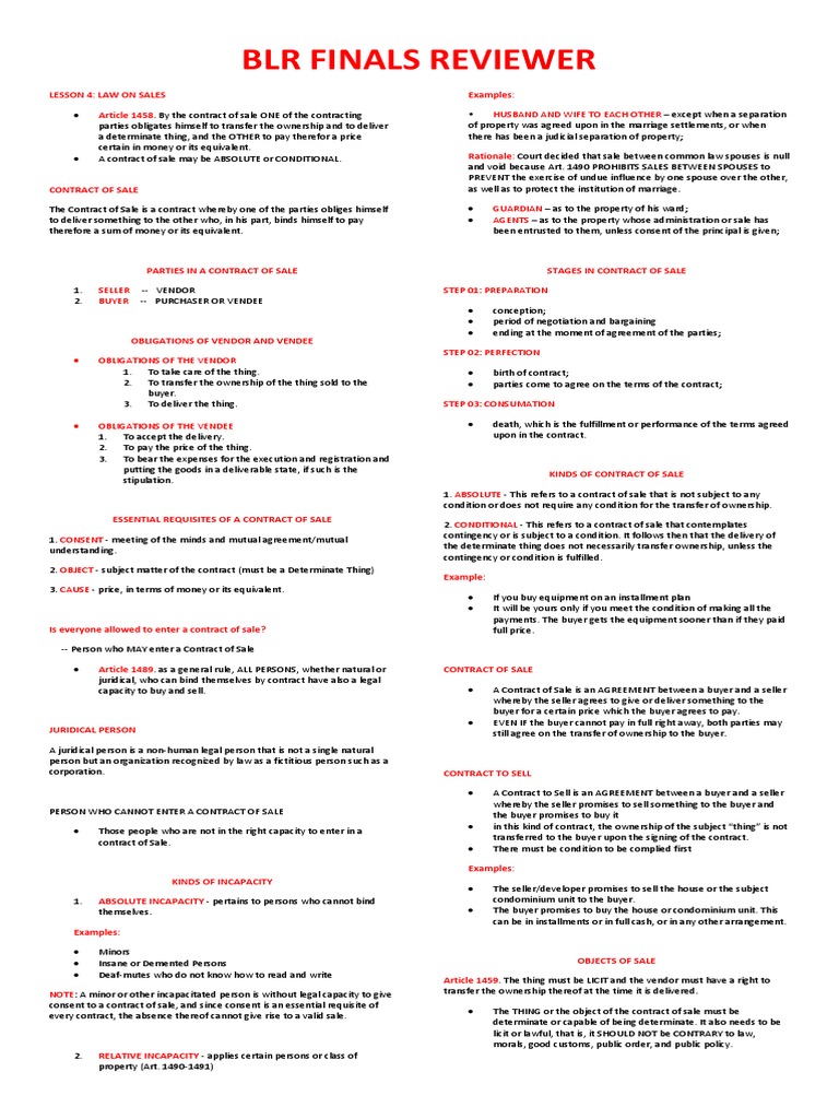 BLR Finals Reviewer | PDF | Employment | Overtime