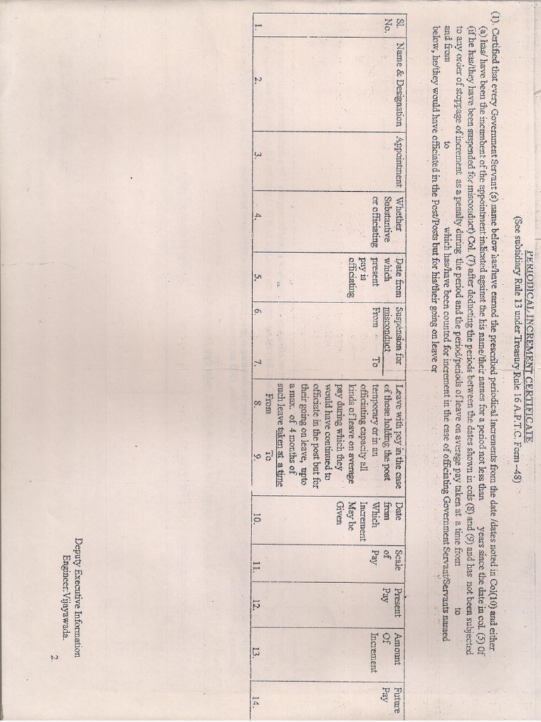 Increment Certificate | PDF