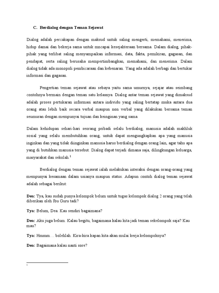 Berdialog Dengan Teman Sejawat | PDF