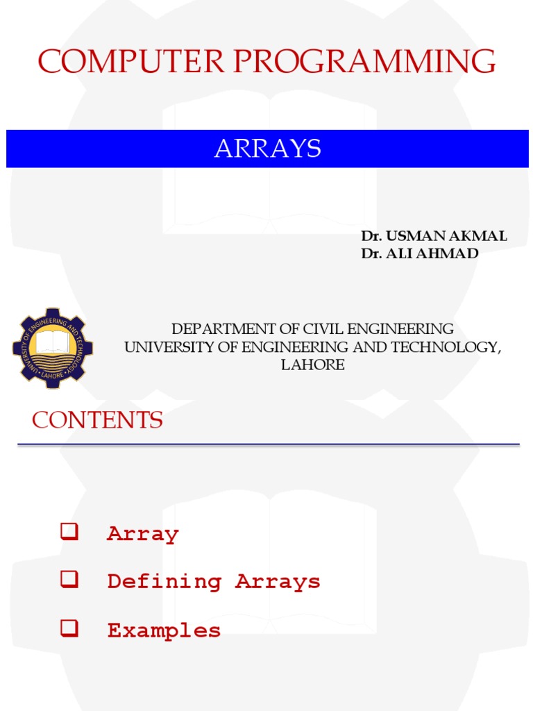 LEC-QB-8 Arrays - One Dimensional | PDF | Array Data Type | Array Data Structure