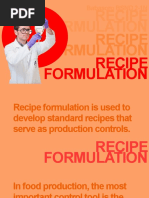 Recipe Quantification | PDF | Prices | Percentage