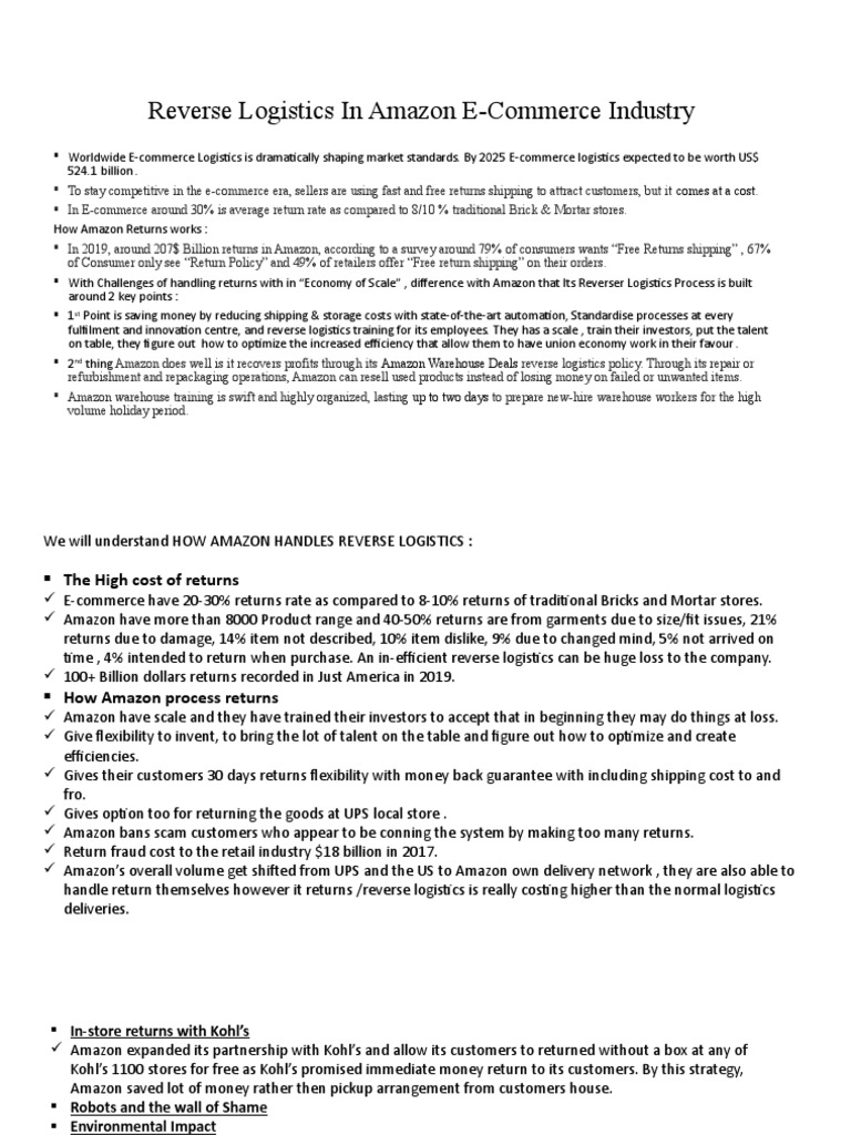 Optimizing Reverse Logistics: How Amazon Handles High-Volume Returns ... Optimizing Reverse Logistics: How Amazon Handles High-Volume Returns ...