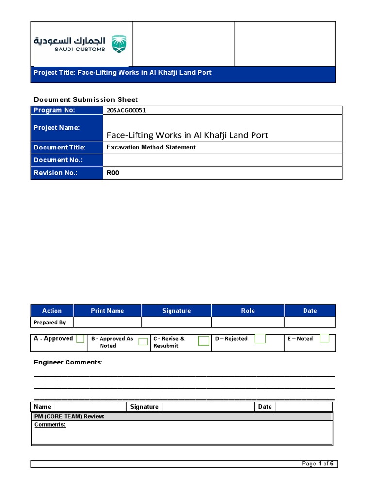 Excavation Method Statement | Download Free PDF | Specification ...