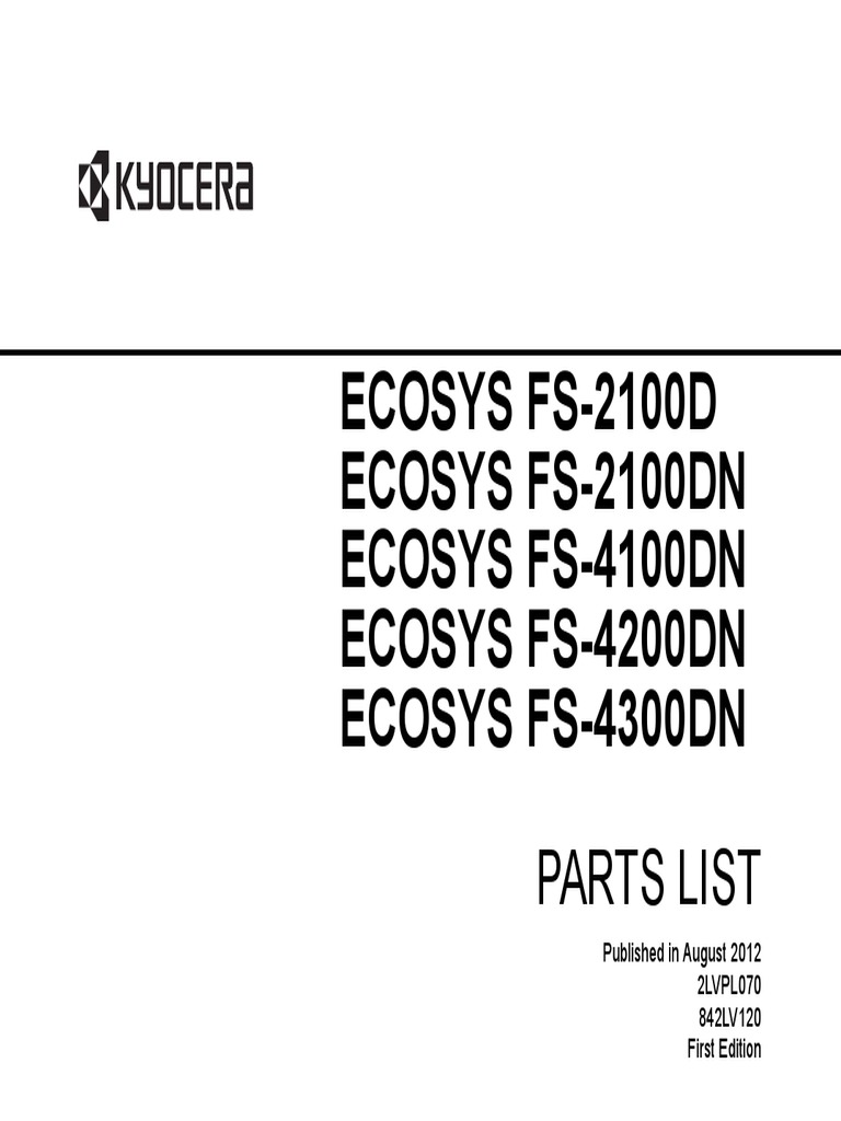 PL fs-2100d fs-2100dn fs-4100dn fs-4200dn fs-4300dn Parts List Ver0 ...