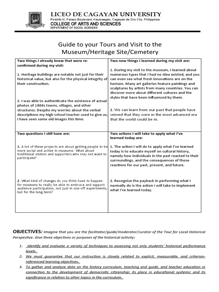 Gani Heritage Museum Visitation Pdf Museum Curriculum