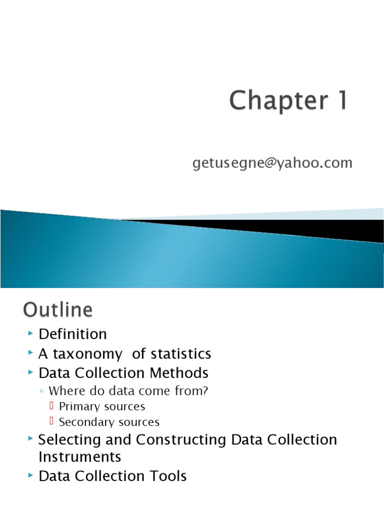 Chapter I Introduction | PDF | Sampling (Statistics) | Statistics Chapter I Introduction | PDF | Sampling (Statistics) | Statistics