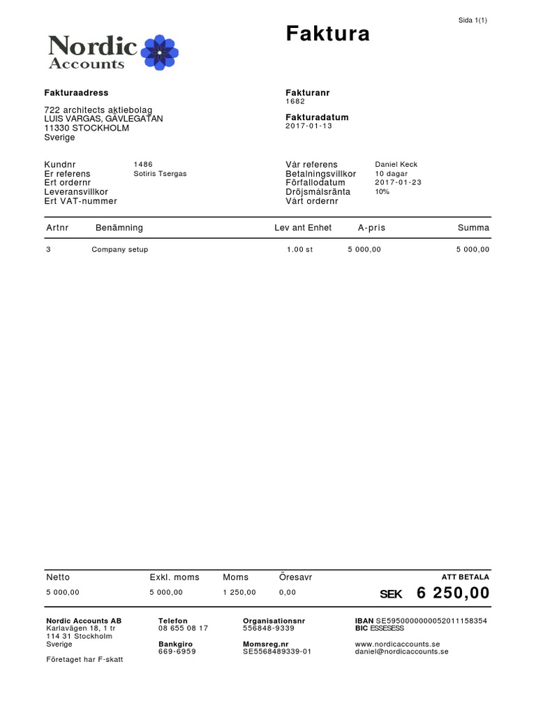 Faktura: Fakturaadress Fakturanr | PDF